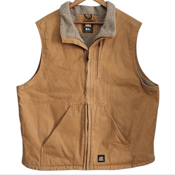 Berne | Jackets & Coats | Berne Vest Mens 2xl Camel Brown Sherpa Lined ...